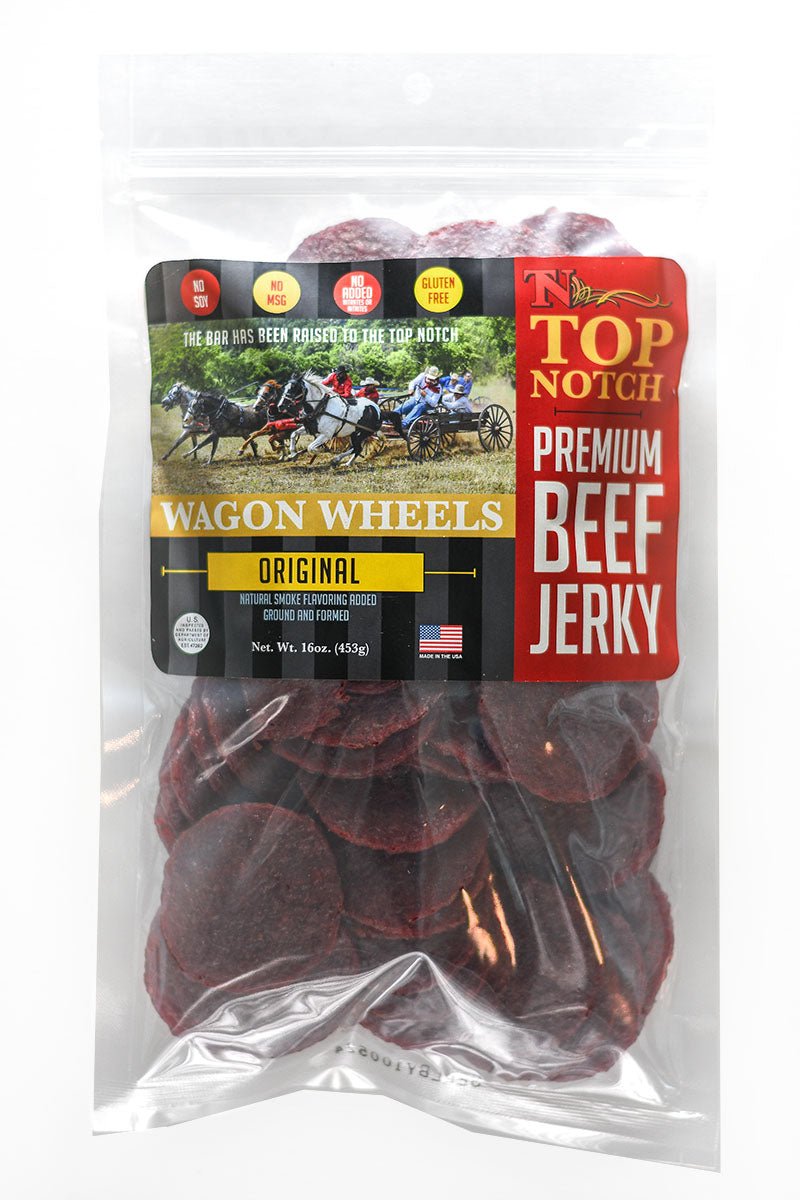Original Wagon Wheels | Natural Beef Jerky – Top Notch Jerky