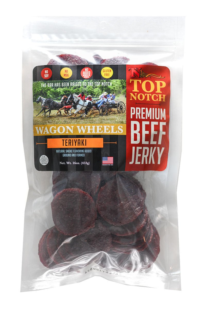 Teriyaki Wagon Wheels | Natural Beef Jerky – Top Notch Jerky