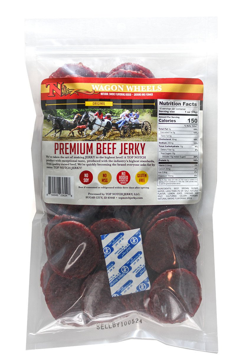 Original Wagon Wheels | Natural Beef Jerky – Top Notch Jerky