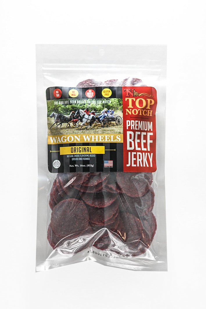 Original Wagon Wheels | Natural Beef Jerky – Top Notch Jerky
