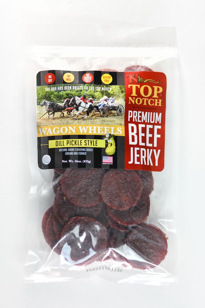 Dill Pickle Wagon Wheels Natural Beef Jerky – Top Notch Jerky
